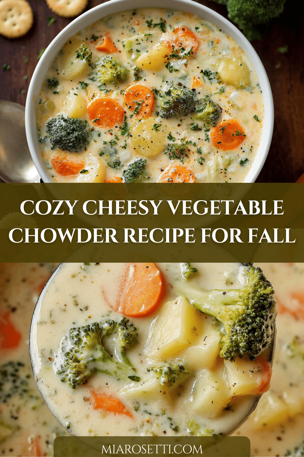 Cheesy Vegetable Chowder Recipe - Cozy & Comforting