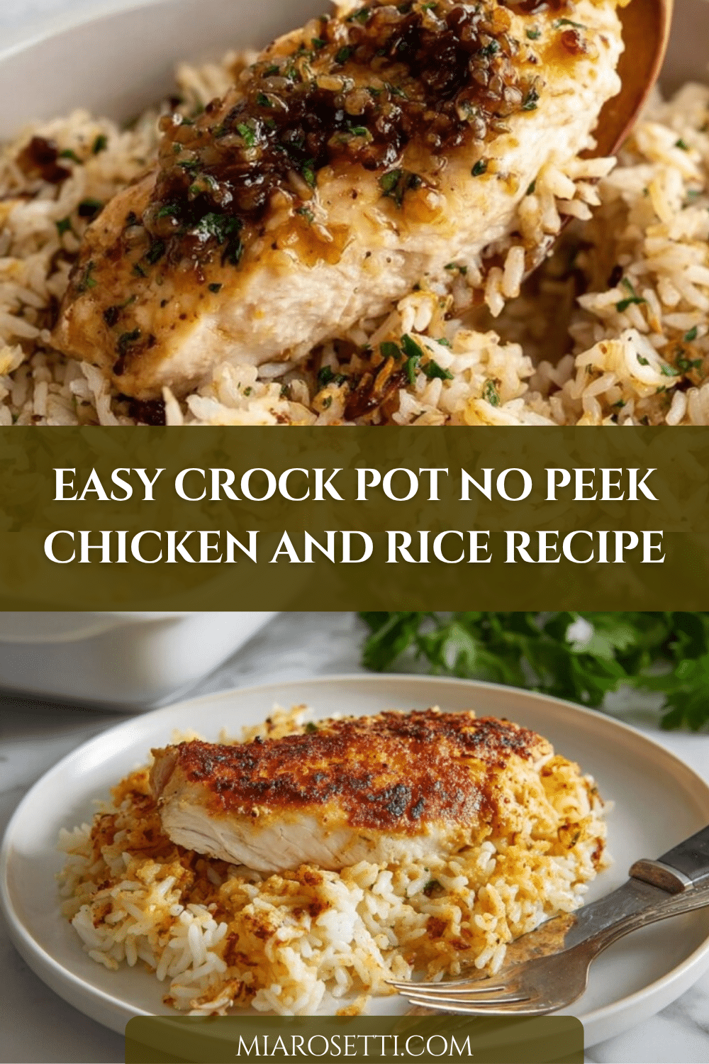 Crock Pot No Peek Chicken with Rice – Easy Slow Cooker Dinner